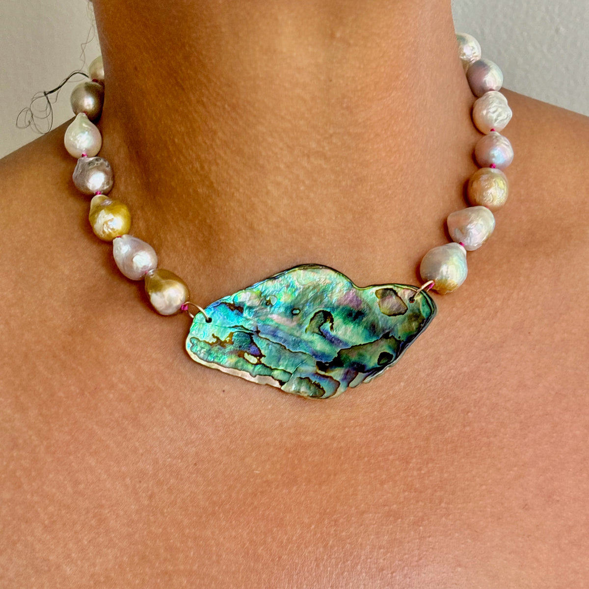 ocean queen pearl and abalone shell necklace– Kojima Pearl